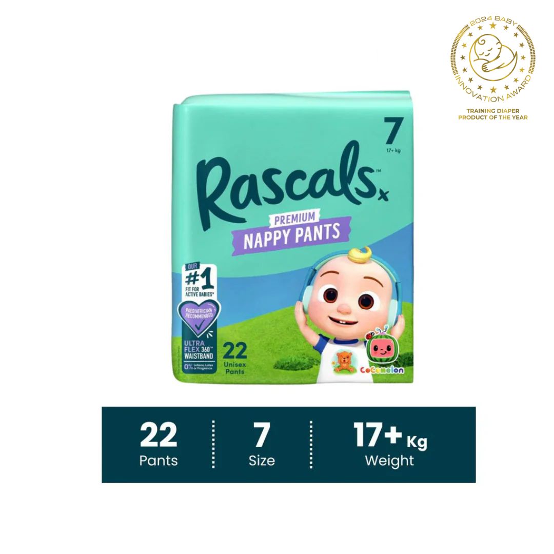 Rascals Cocomelon Edition Training Diaper Pants- Size 7, 17+ kg, 22 Co ...